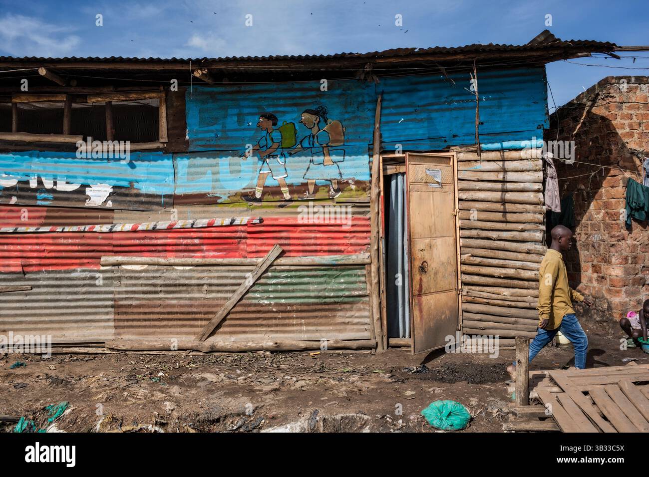 African mass in Katanga slum, Kampala, Uganda, Africa Stock Photo - Alamy