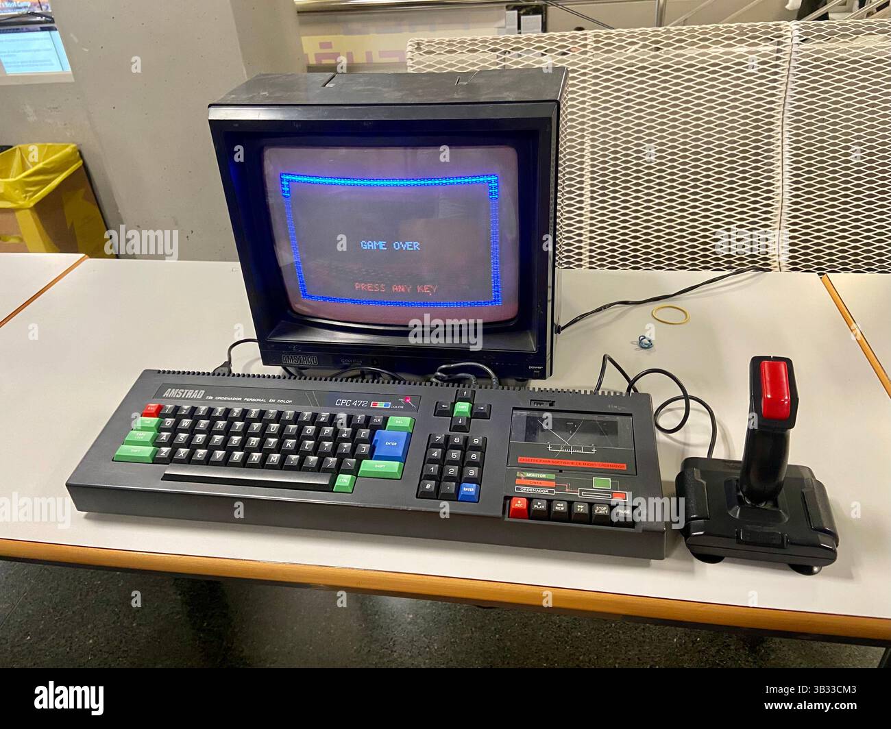 Valencia, Spain - April 12 2025: Vintage Amstrad CPC 472 Computer Setup ...