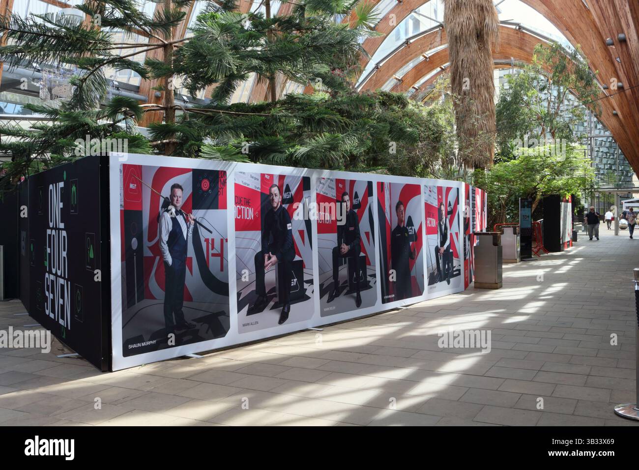 Snooker Exhibition Display in Sheffield Winter Garden city centre ...