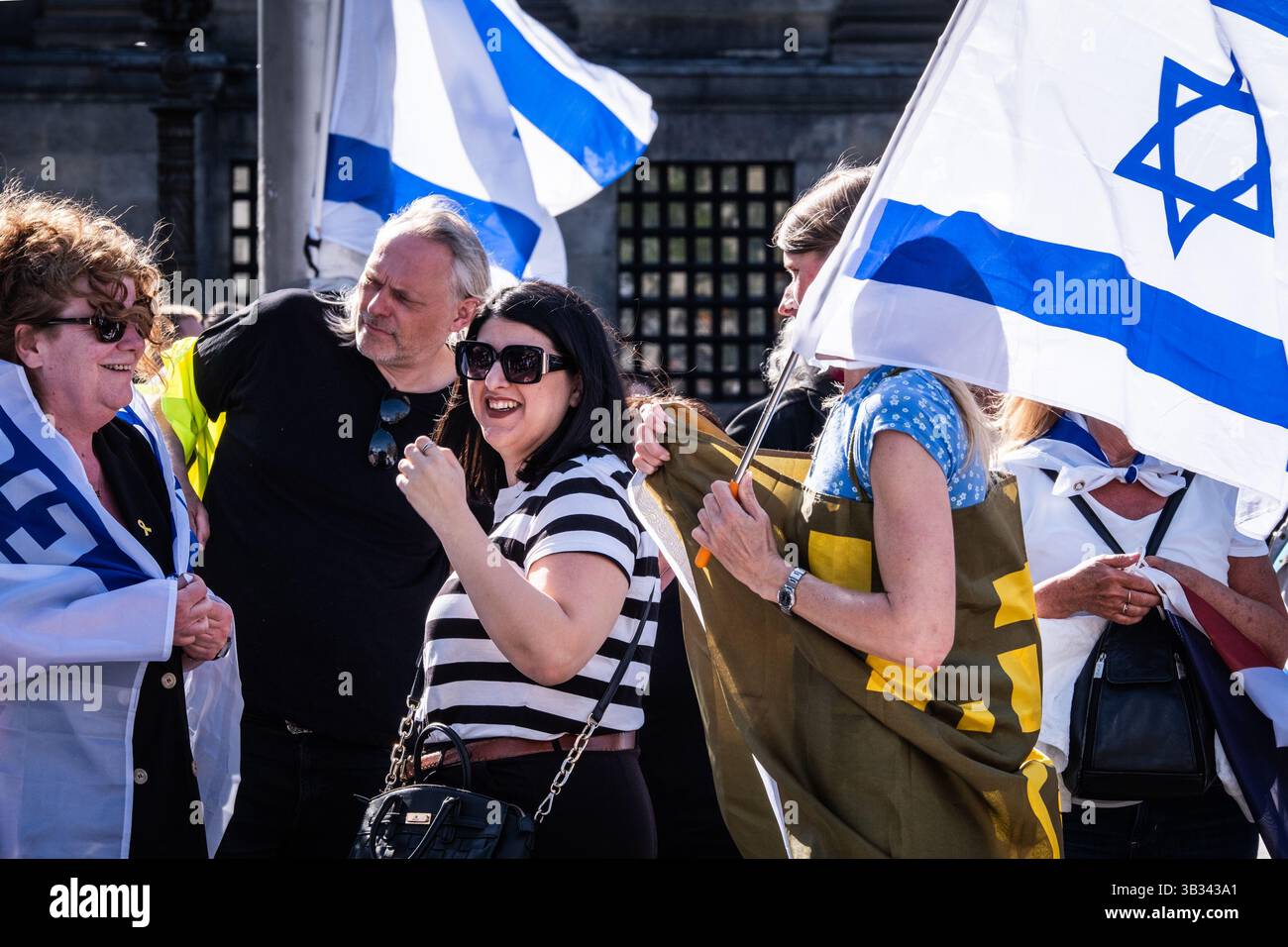 AMSTERDAM - Protesters during a rally for Israel at Dam Square. The ...