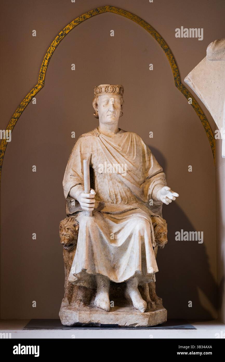 Rome, Italy - 09.12.2022: Monument to Charles I of Anjou King of Sicily ...