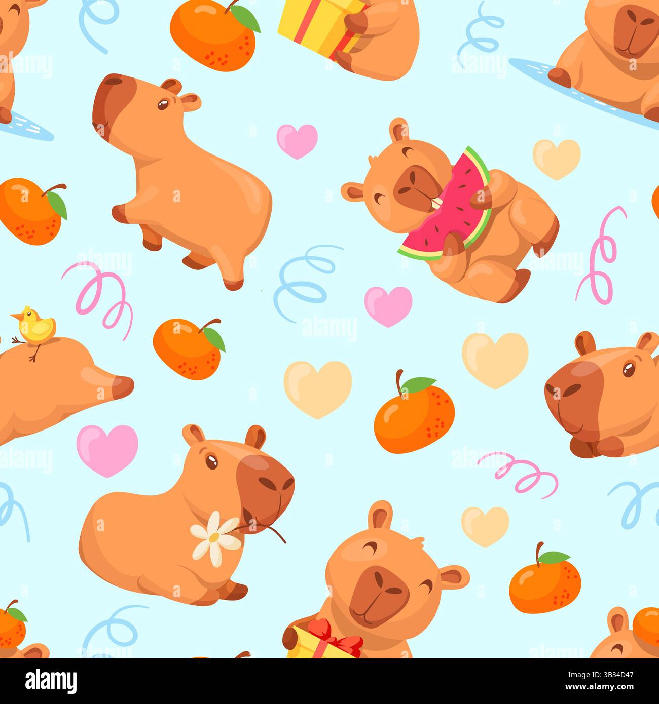 Baby capibara Stock Vector Images - Alamy