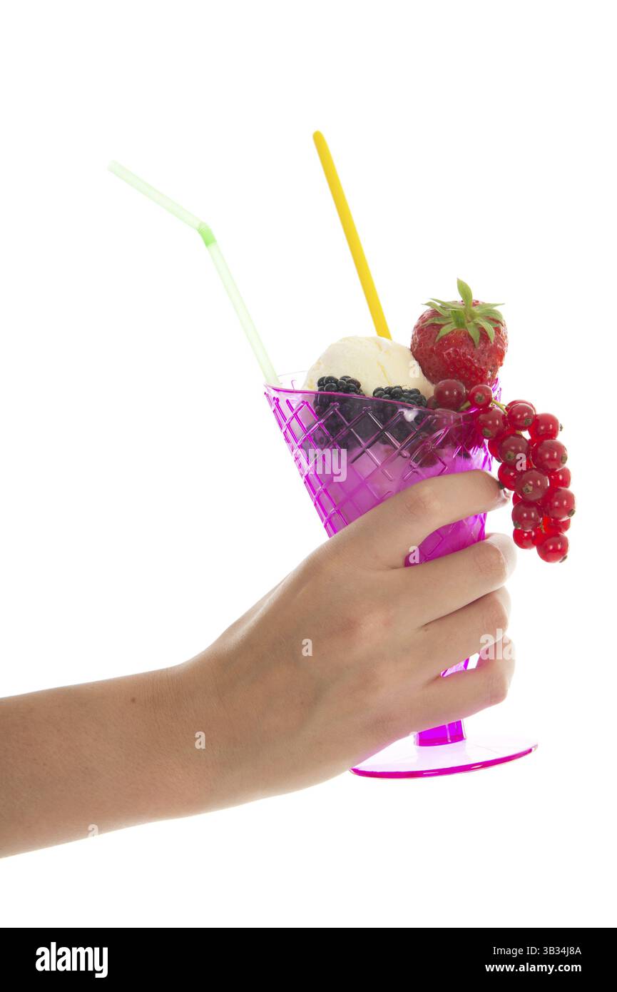 Fresh fruits in ice Cut Out Stock Images & Pictures - Alamy