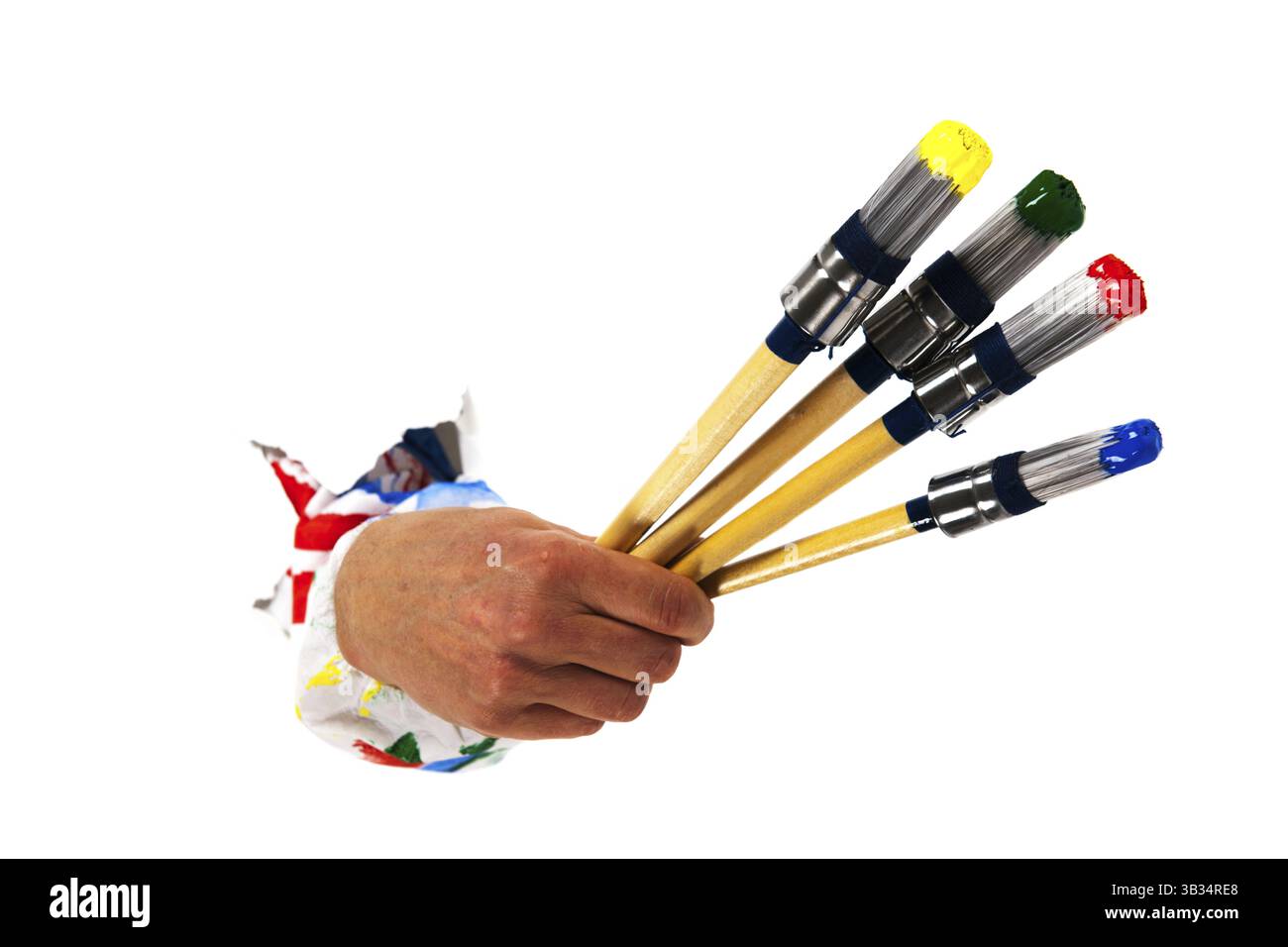 Coloured brushes Cut Out Stock Images & Pictures - Alamy