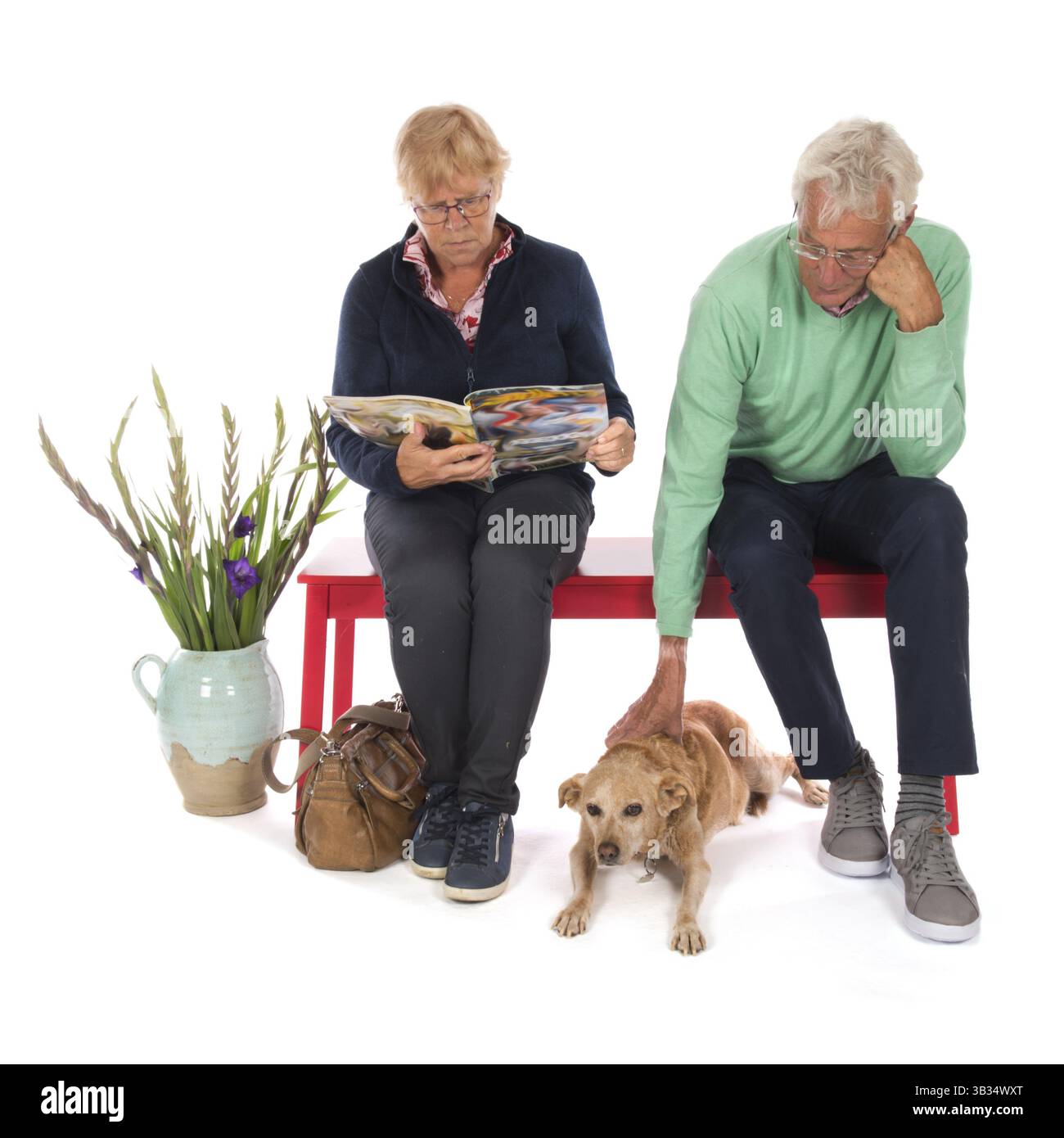 Elderly married couple working Cut Out Stock Images & Pictures - Alamy