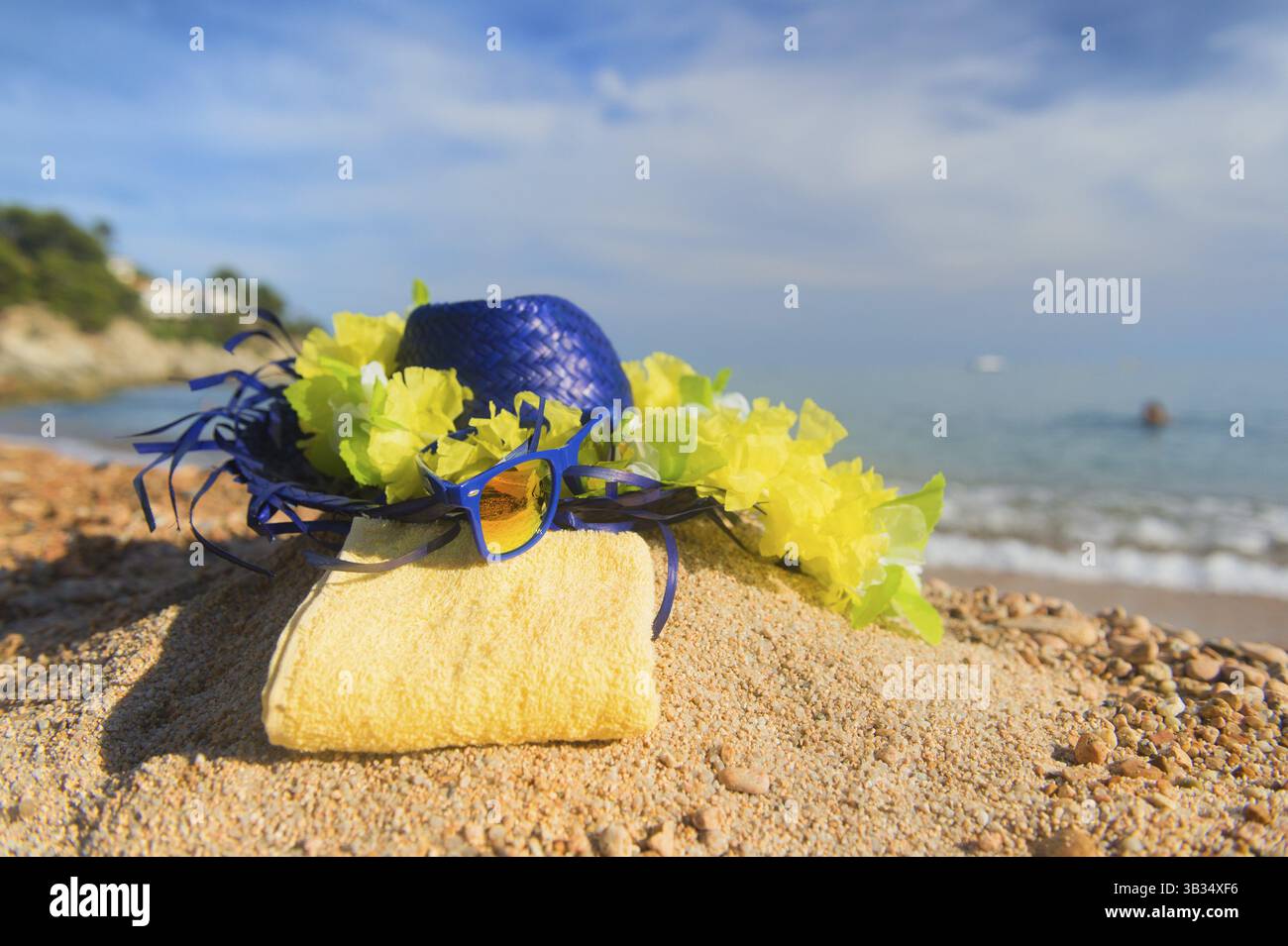 Summer time on vacation at the beach Stock Photo - Alamy
