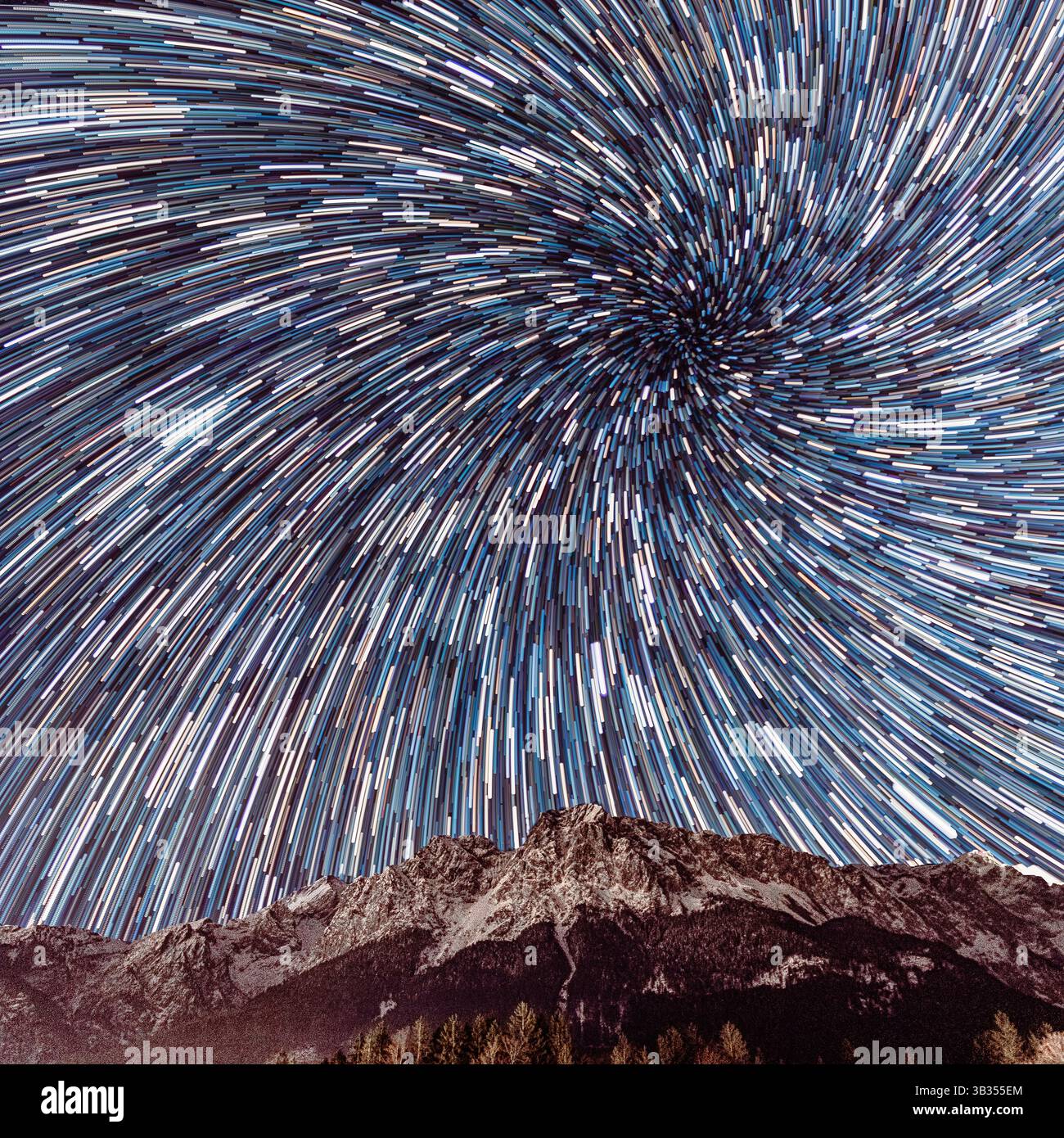 Night timelapse over mountain range hi-res stock photography and images ...