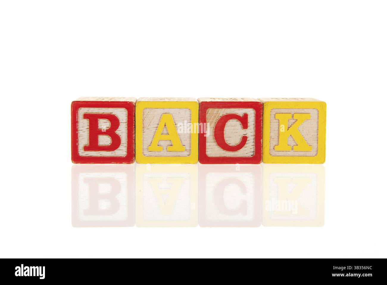 Colorful educational wooden toy blocks with back Stock Photo - Alamy