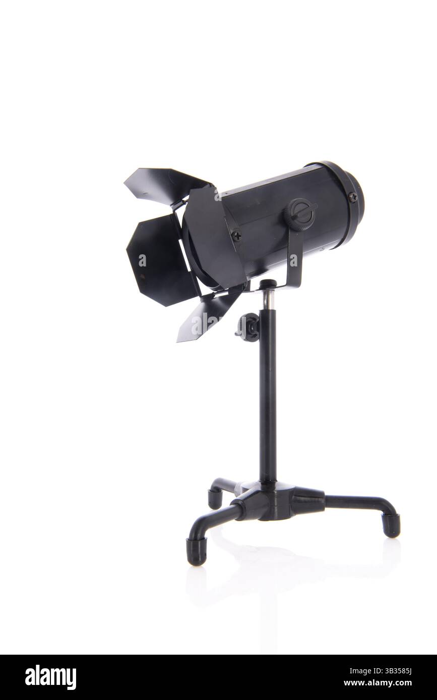 Studio flash light isolated on white background Stock Photo - Alamy