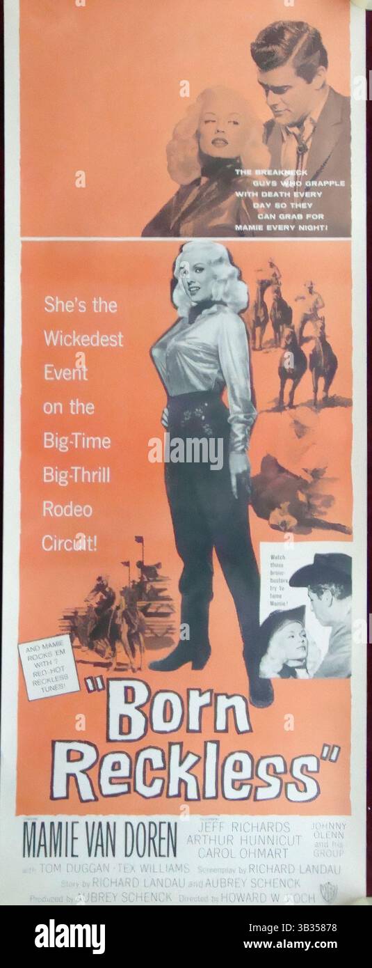 BORN RECKLESS - Original vintage movie poster Stock Photo - Alamy