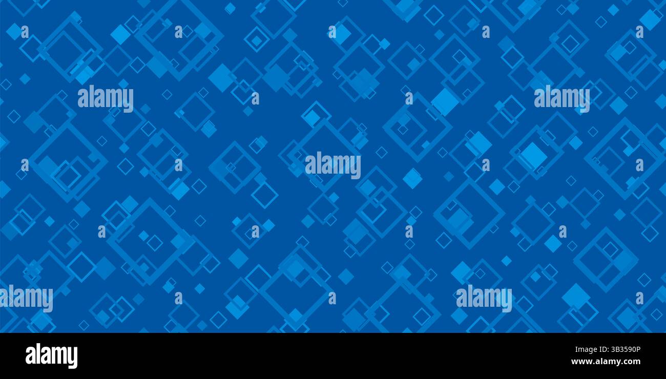 Blue Tech Finance Fintech Background. Abstract Pixel Seamless Pattern ...