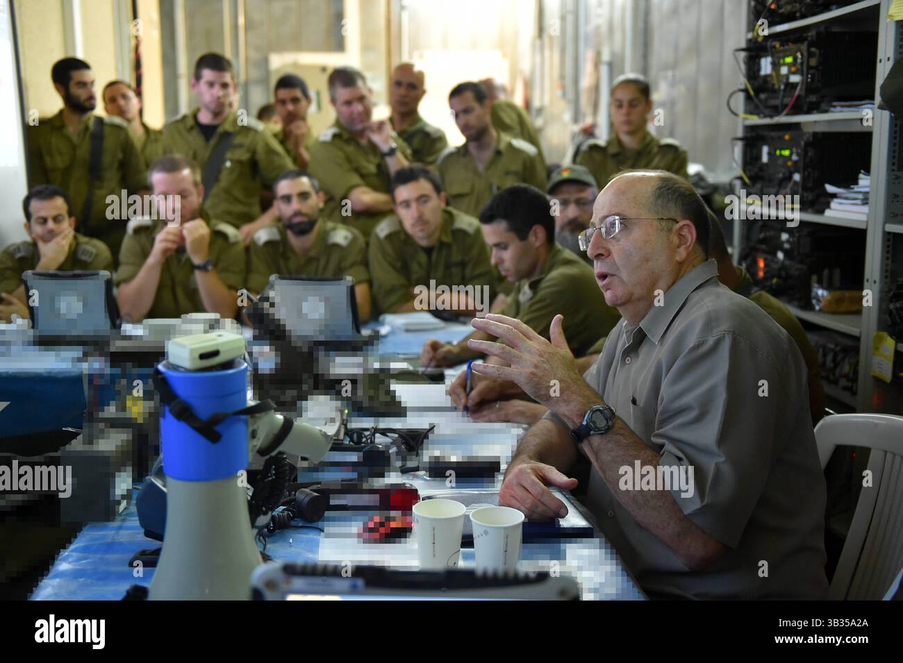 July 23, 2014 - Israel - Israeli Defence Minister MOSHE YA'ALON speaks ...