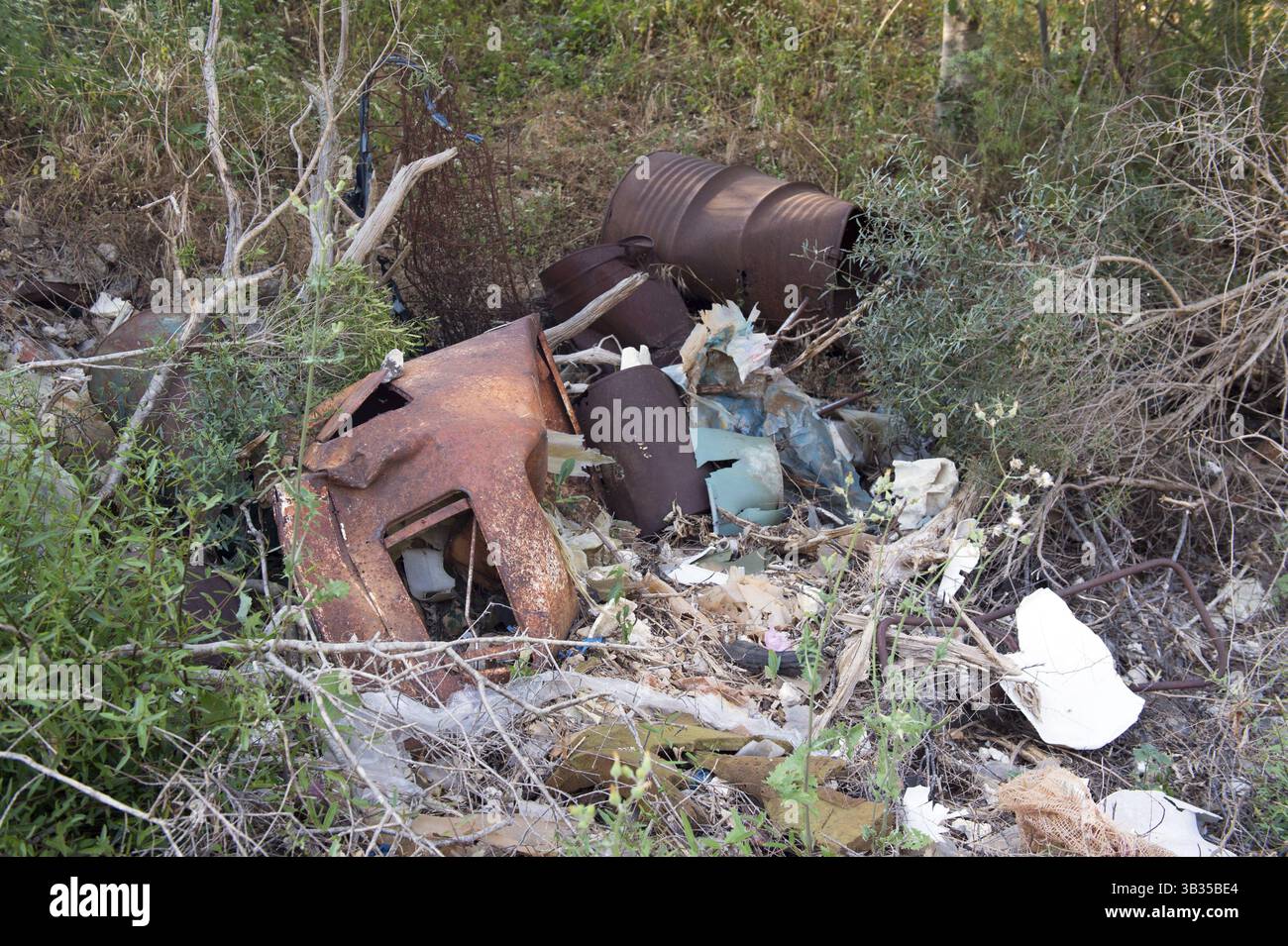 Site drum dump pollution hi-res stock photography and images - Alamy