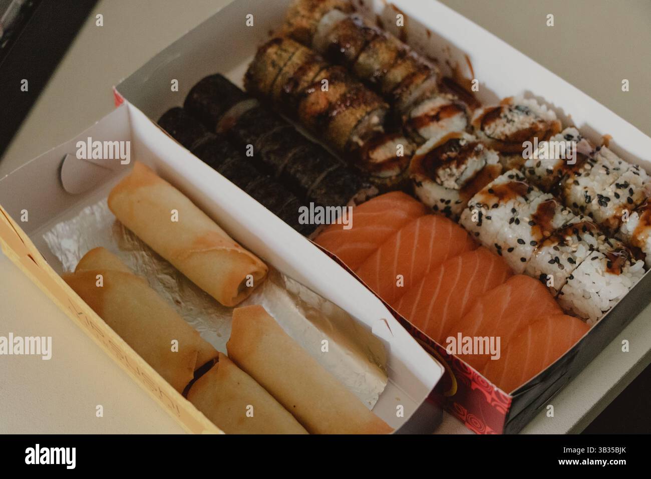 Variety asian spring rolls hi-res stock photography and images - Alamy
