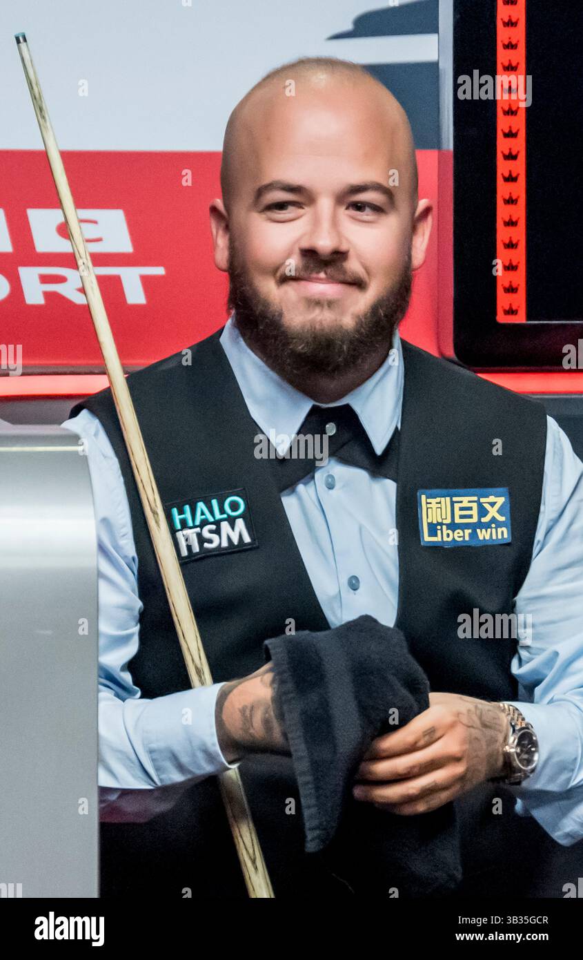 Luca Brecel during his match against Ding Junhui, on day ten of the ...