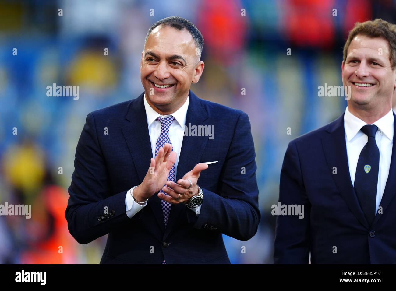 Leeds United chairman Paraag Marathe and CEO Morrie Eisenberg ahead of ...