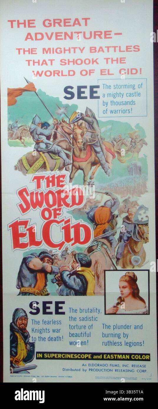 SWORD OF EL CID, THE - Original vintage movie poster Stock Photo - Alamy