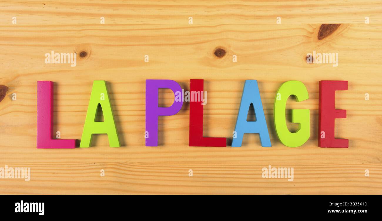 French word la plage for beach Stock Photo - Alamy