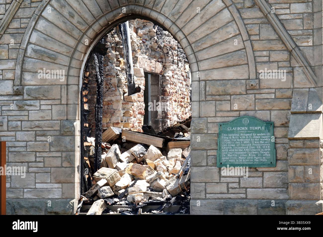 The historic Clayborn Temple, a landmark from the civil rights movement ...