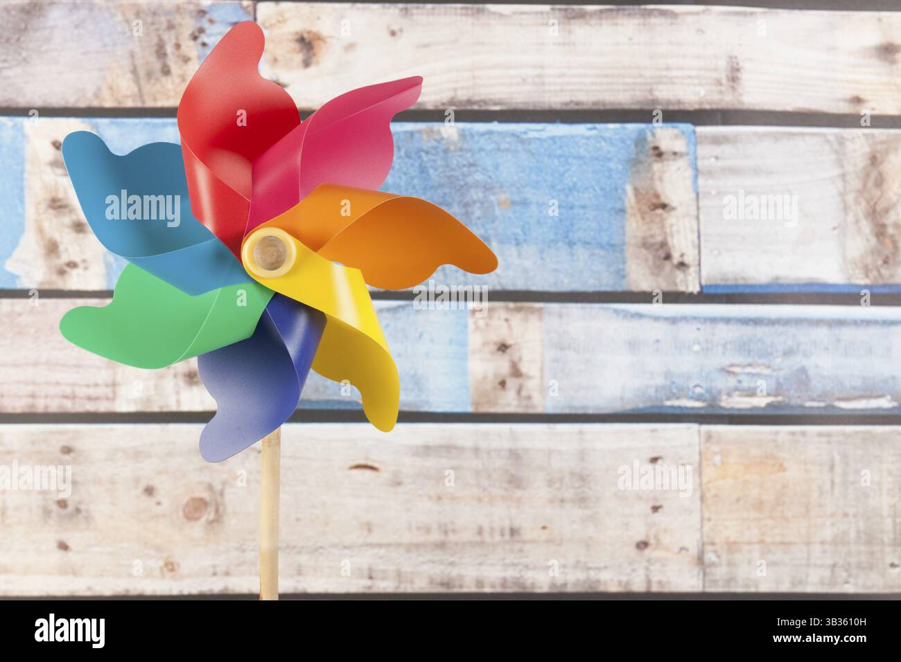 Toy wind turbine at the beach Stock Photo - Alamy
