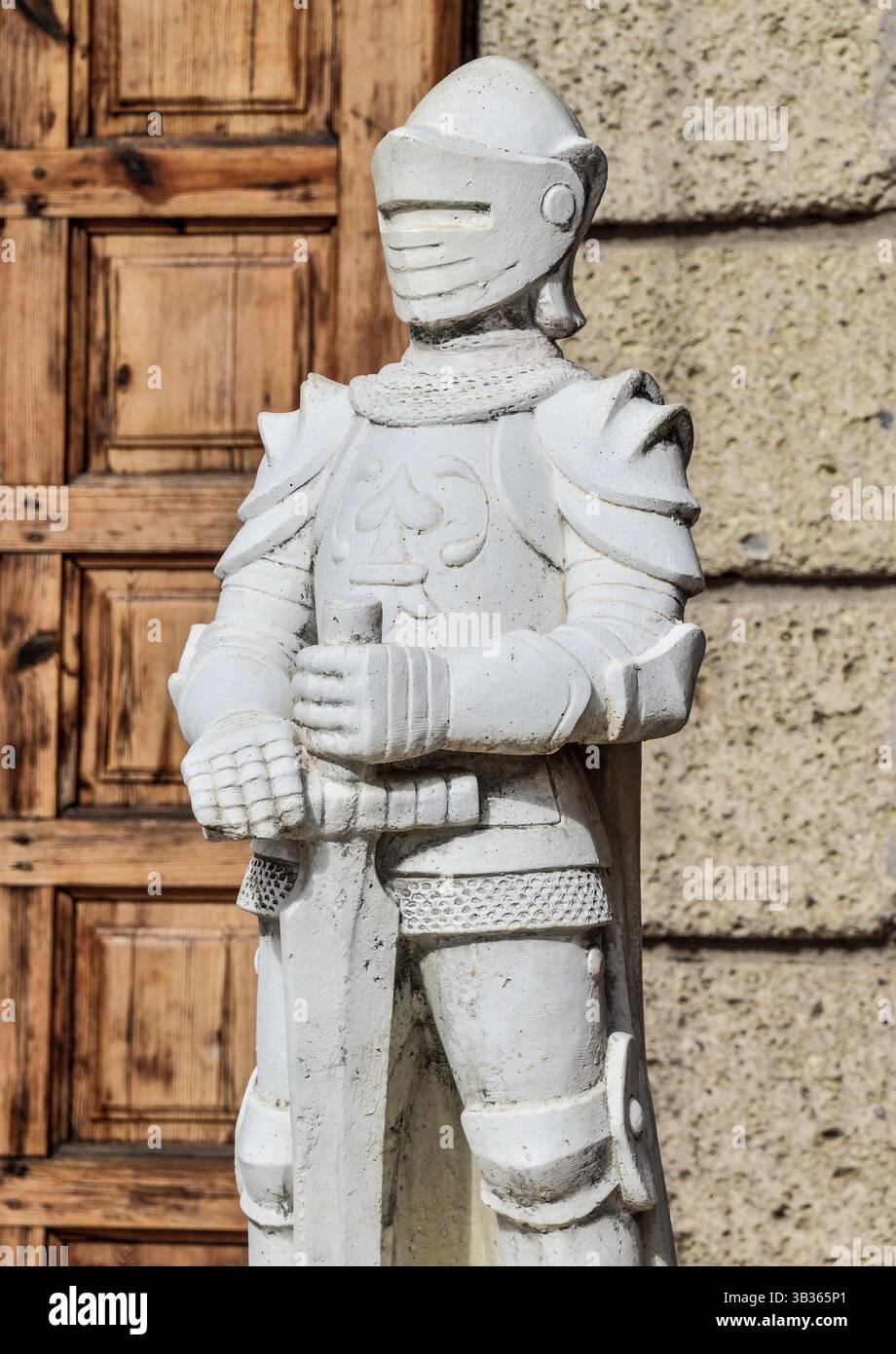 Rock Statue of a Medieval Armor Soldier Stock Photo - Alamy