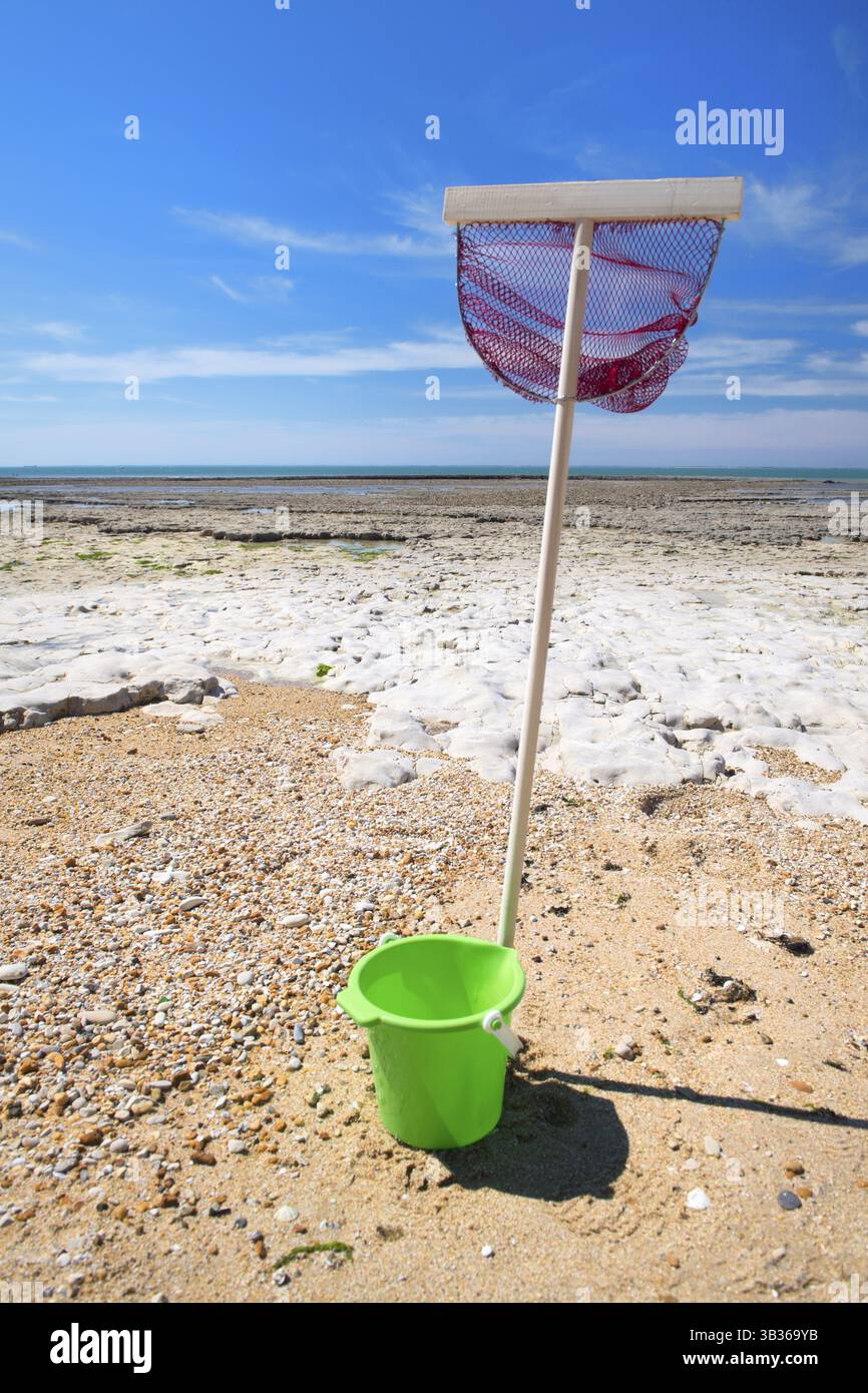Child's bucket and net hi-res stock photography and images - Alamy