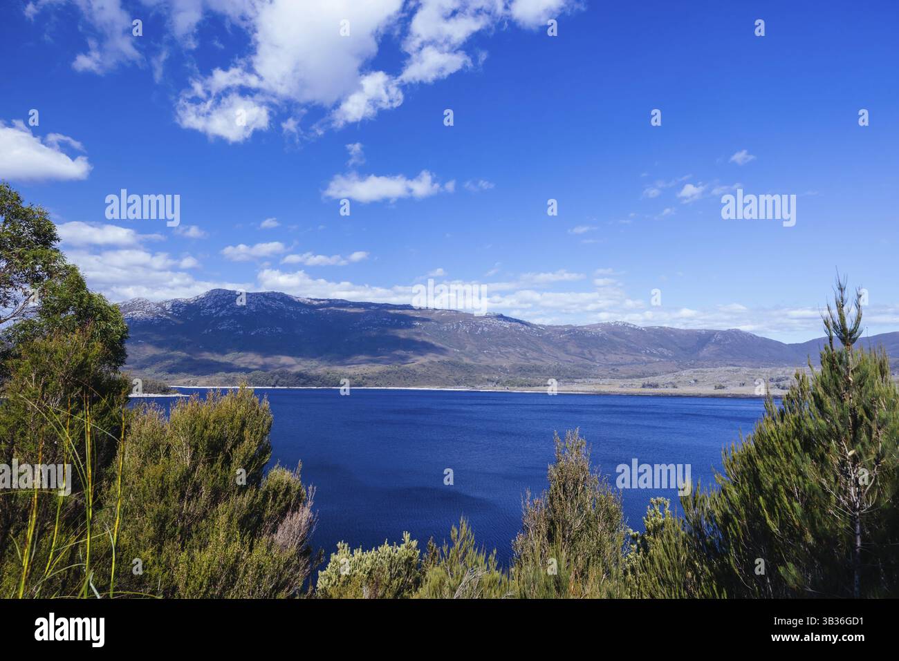 Aerial landscape of Lake Plimsoll on a hot summer's afternoon in ...
