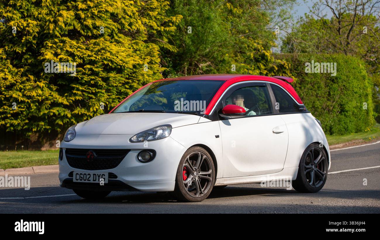 Whittlebury,Northants.,.UK - April 27th 2025: 2015 white Vauxhall Adam ...