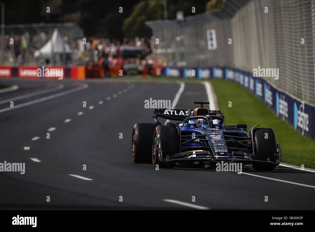 MELBOURNE, AUSTRALIA - MARCH 14: Alexander Albon of Thailand drives the ...