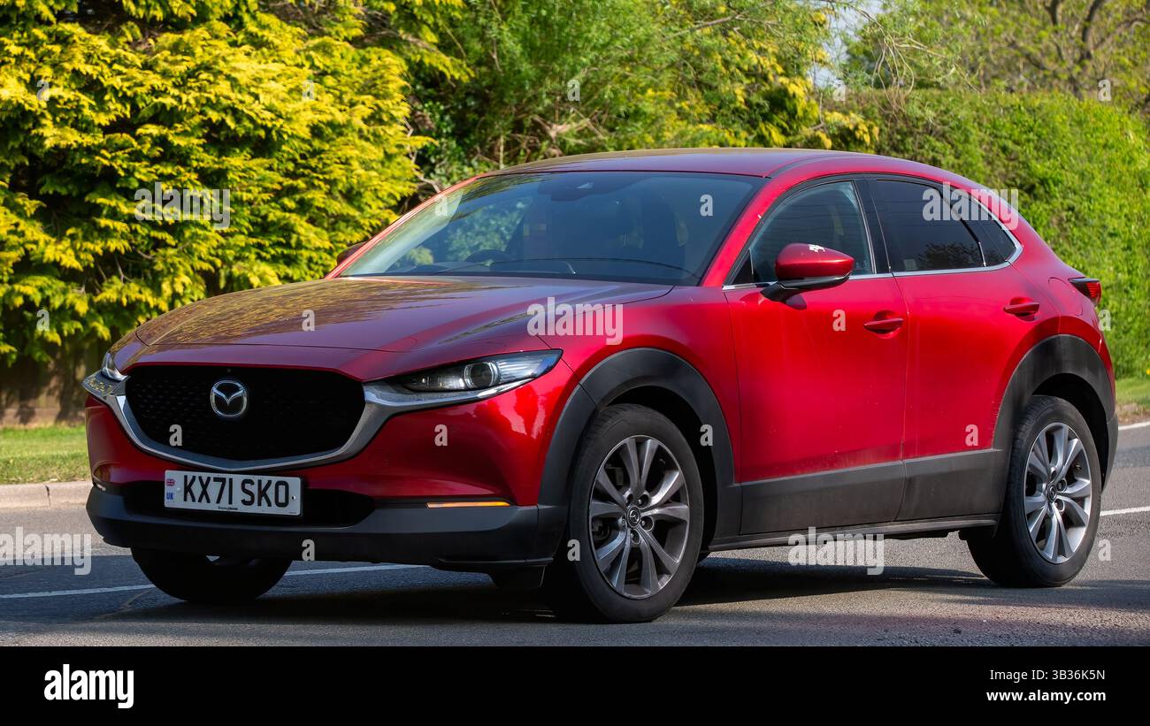 Whittlebury,Northants.,.UK - April 27th 2025: 2021 red Mazda CX-30 gt ...