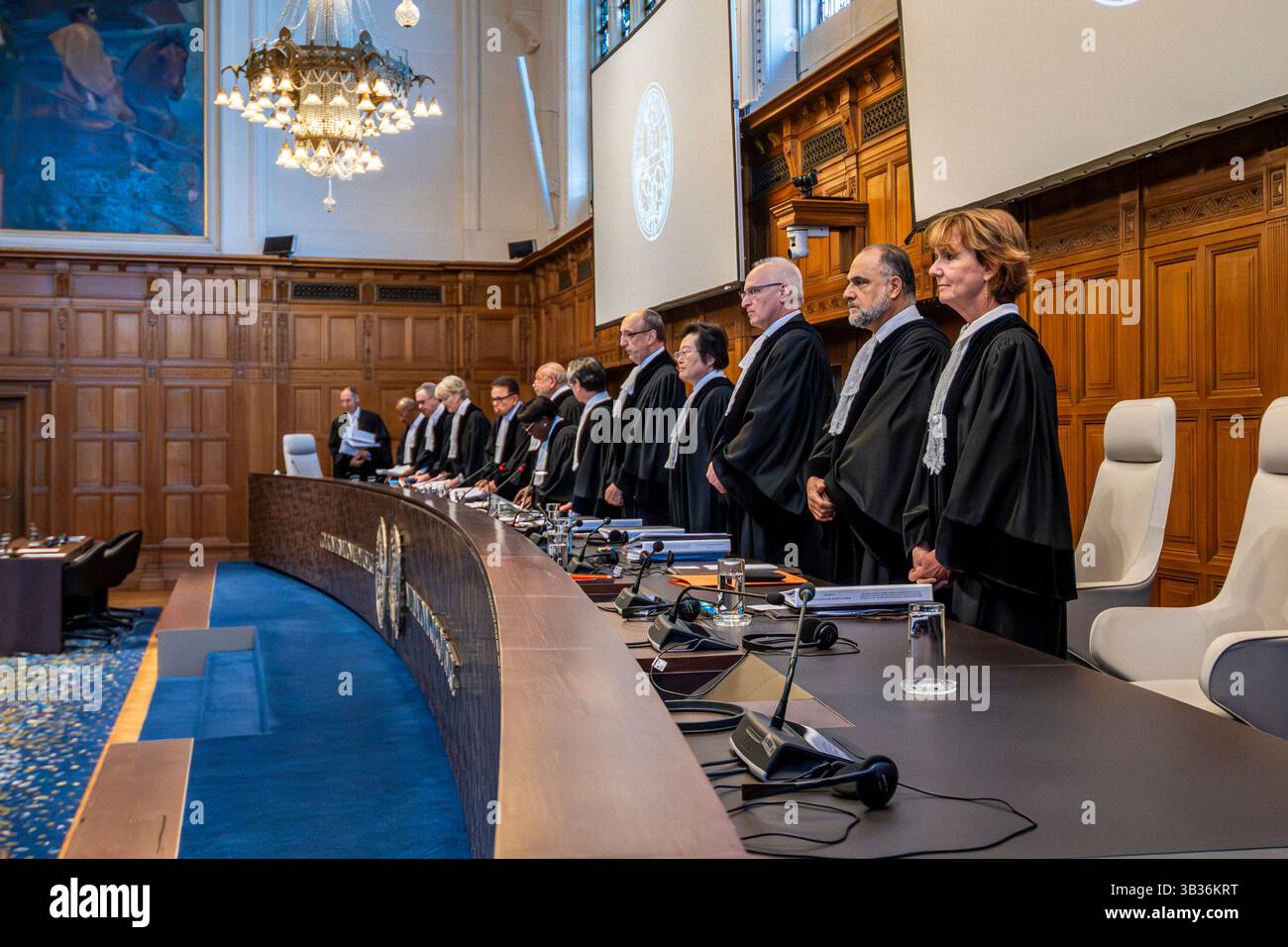 The Hague, South Holland, Netherlands. 28th Apr, 2025. Judges of the ...