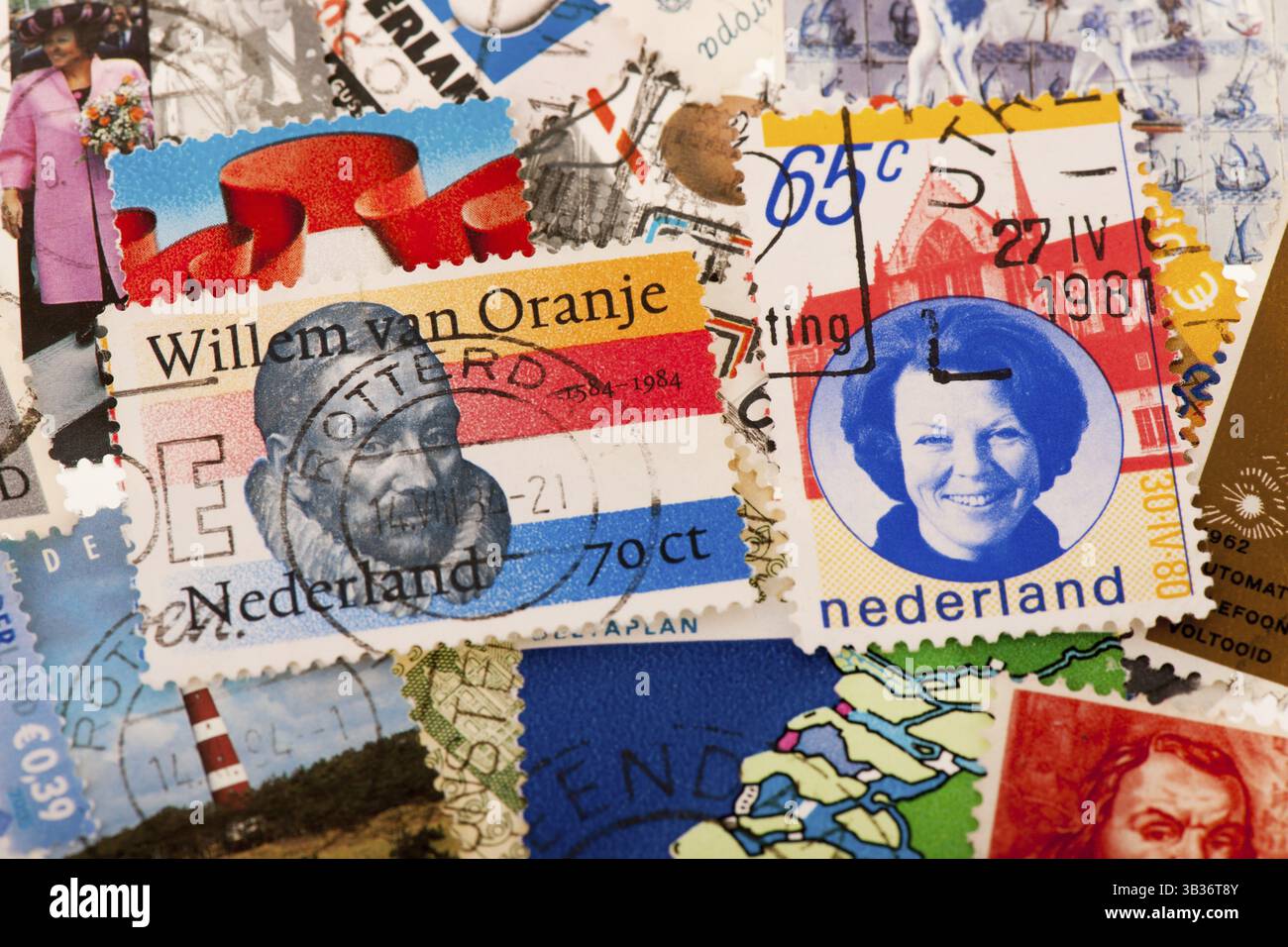 Typical Dutch post stamps Stock Photo - Alamy