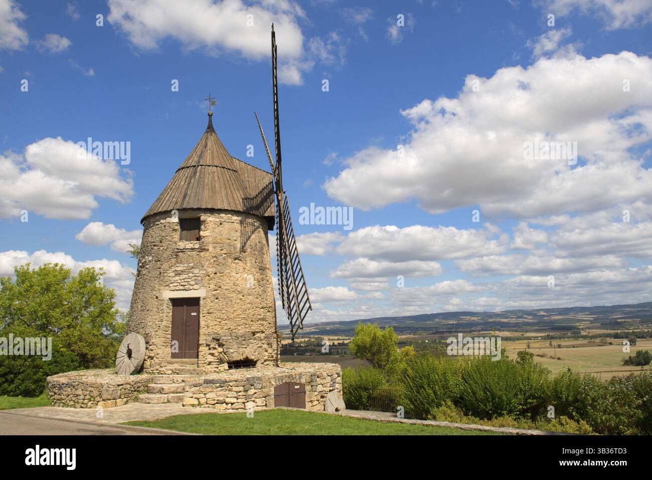 Old renovated windmill Castelnaudary in the French Aude Stock Photo - Alamy