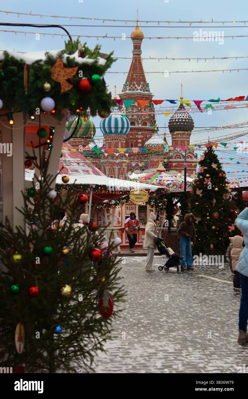 Christmas at Red Square in Moscow Russia Stock Photo - Alamy