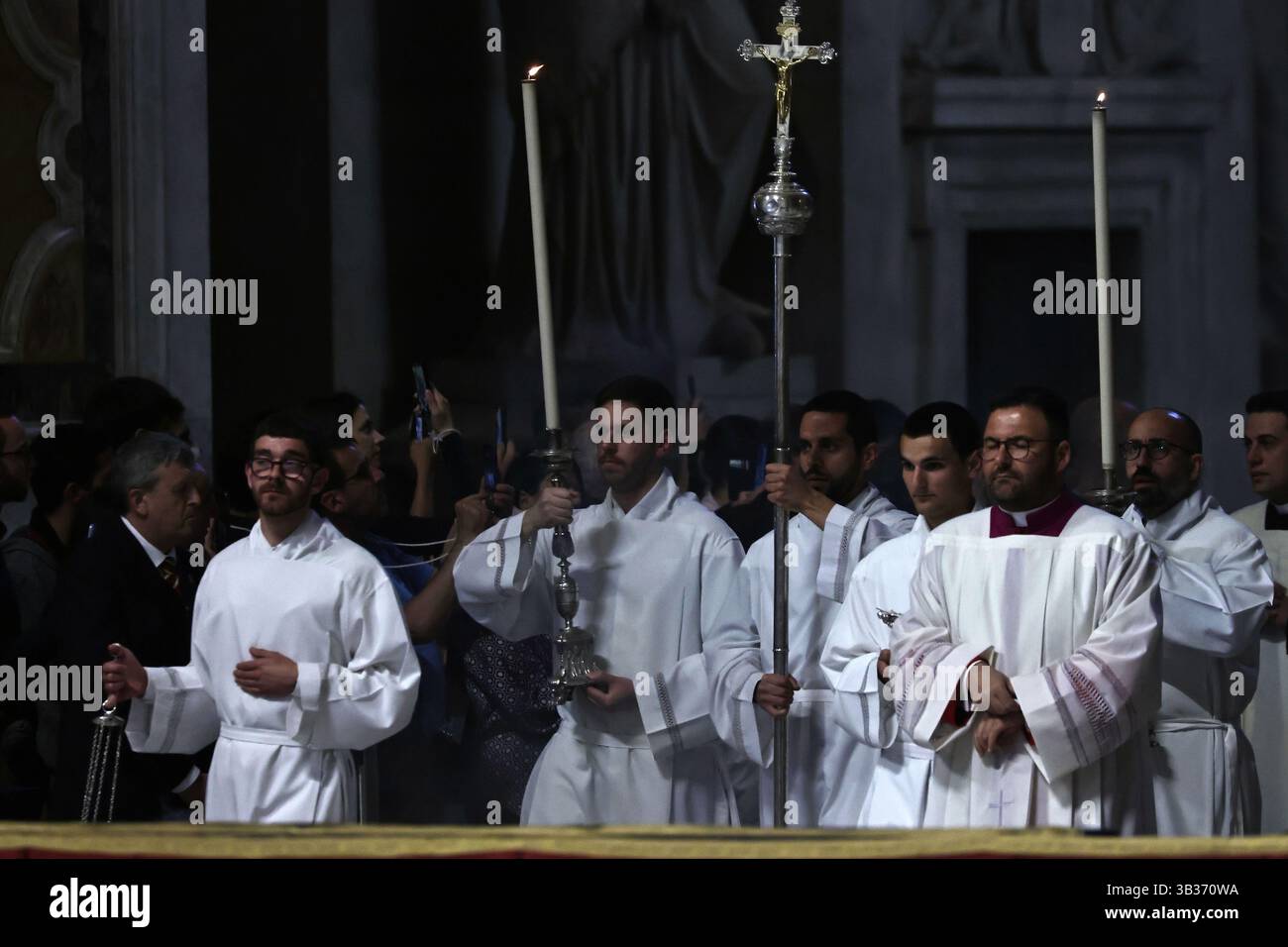Vatican. April 28, 2025 - Vatican City. Cardinal Reina celebrates mass ...