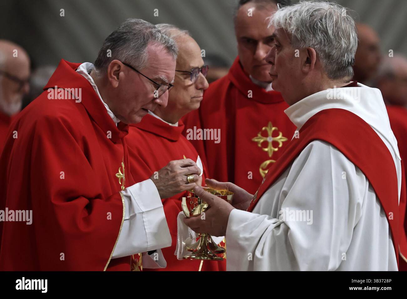 April 28, 2025 - Vatican City. Cardinal Reina celebrates mass in St ...
