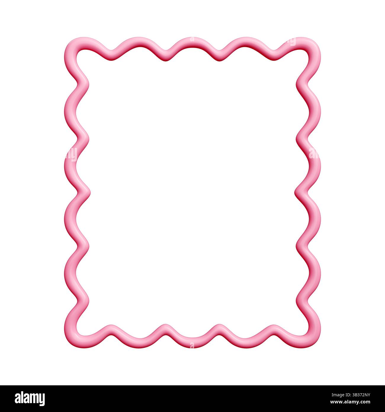 Scallop frame border pink 3d undulating edges mimic seashell shape ...