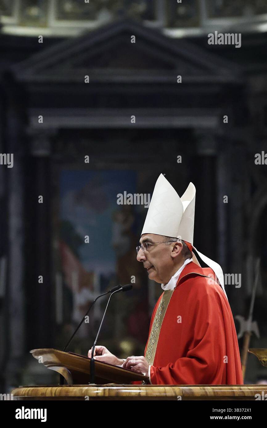 April 28, 2025 - Vatican City. Cardinal Reina celebrates mass in St ...