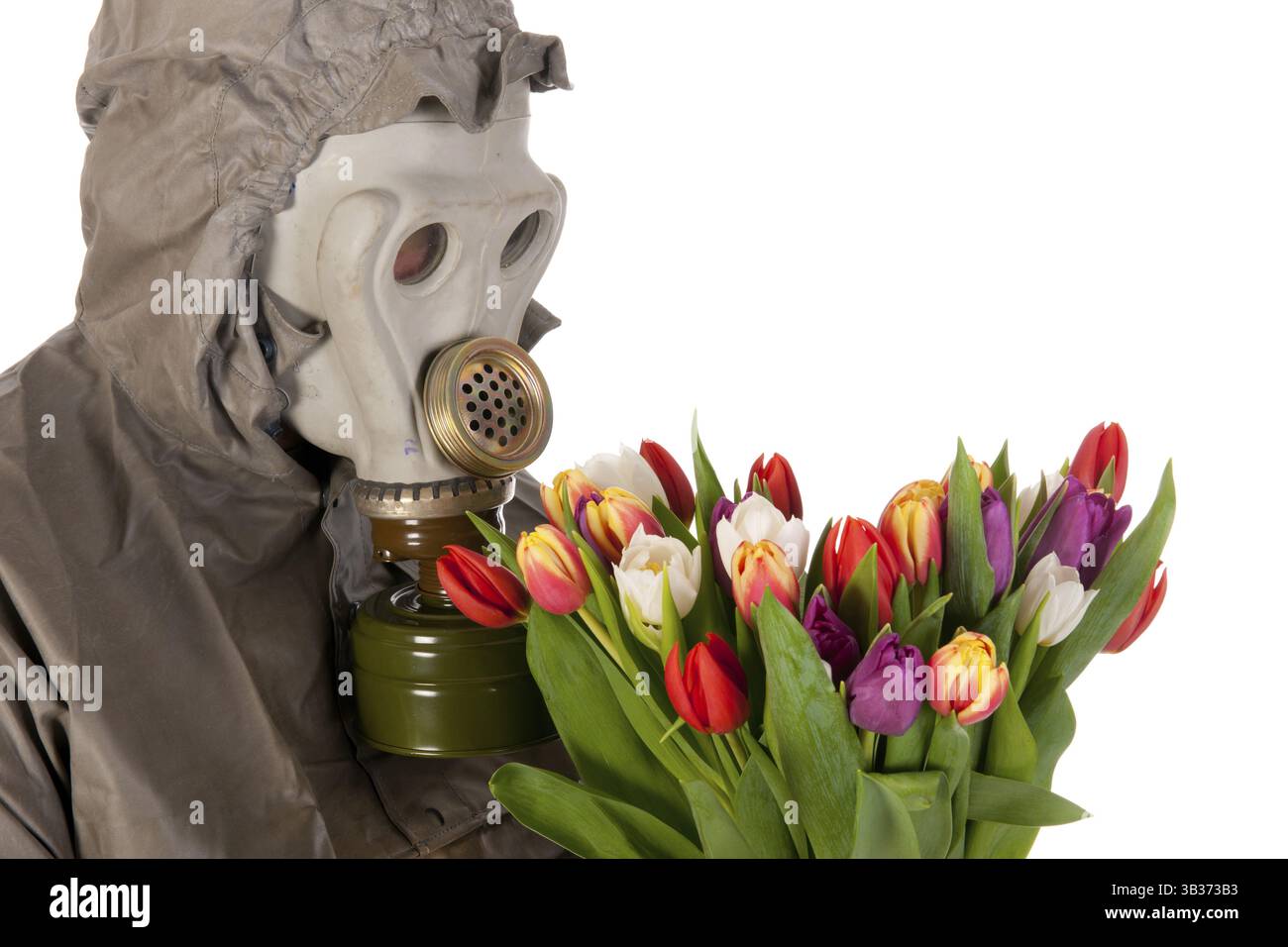 Man dressed in protection suit and gas mask Stock Photo - Alamy