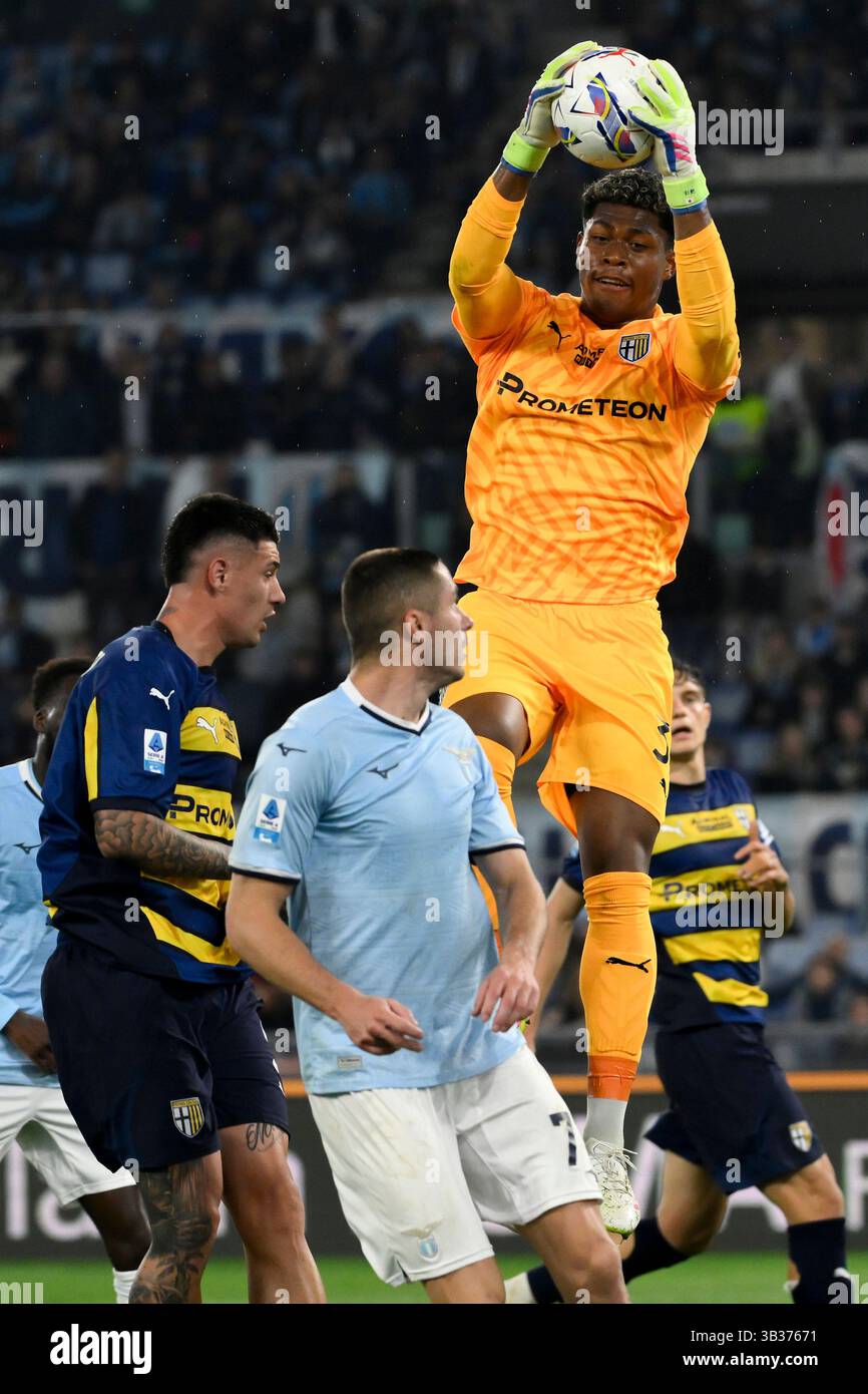 Zion Suzuki of Parma Calcio saves during the Serie A football match ...