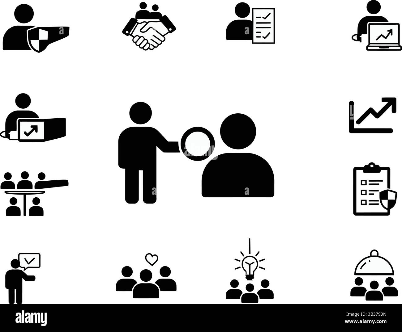 Business Management Icons | Teamwork, Analytics, Growth, Planning ...