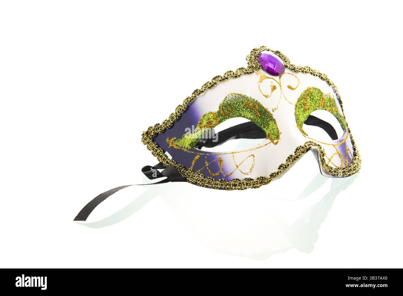 Venetian carnaval mask isolated over white background Stock Photo - Alamy