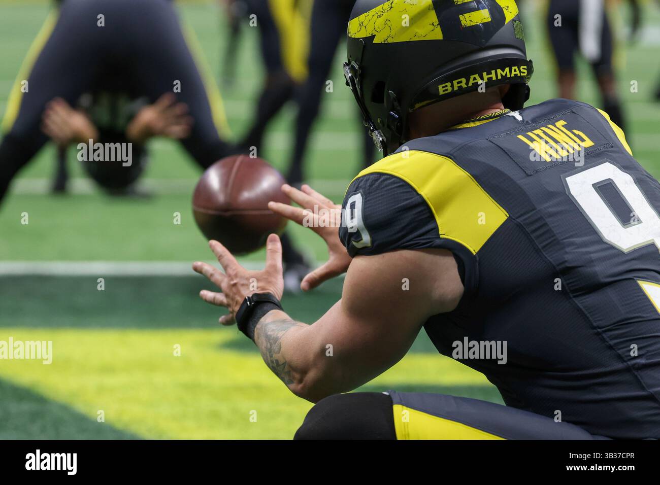 SAN ANTONIO, TX - APRIL 27: San Antonio Brahmas punter Brad Wing (9 ...