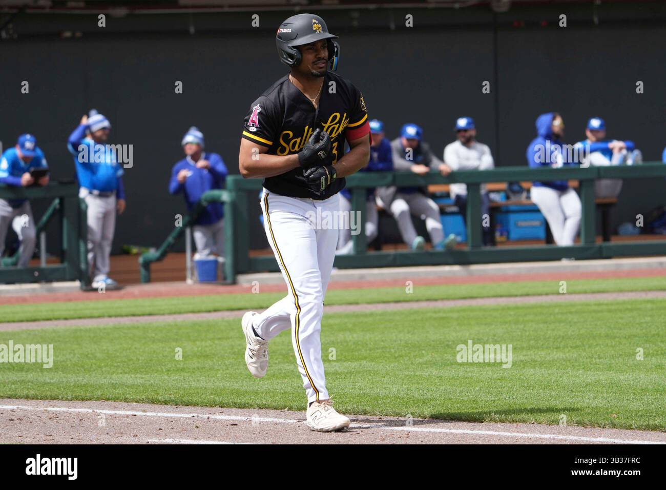 APRIL 27 2025: Salt Lake City outfielder Korey Holland (3) takes a walk ...
