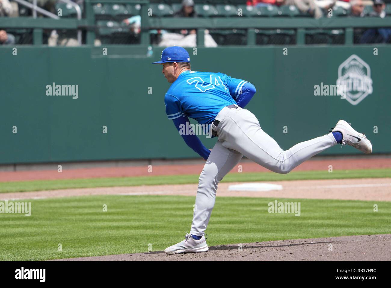 APRIL 27 2025: Oklahoma City pitcher Ben Harris (24) throws a pitch ...