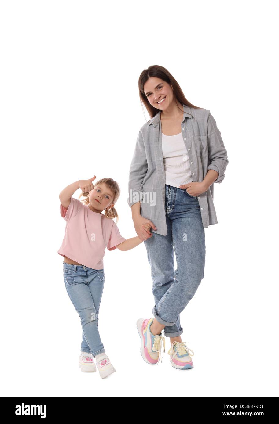 Happy mom daughter smiling Cut Out Stock Images & Pictures - Alamy