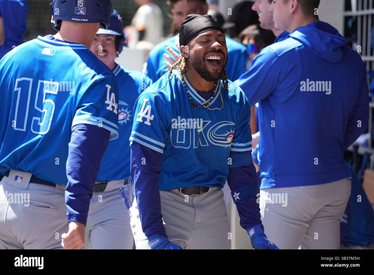 APRIL 27 2025: Oklahoma City right fielder Justin Dean (3) hits a homer ...