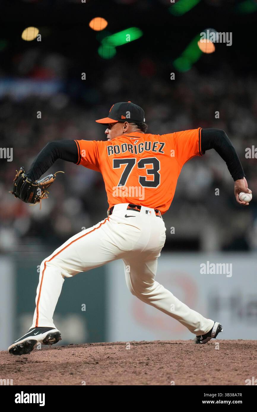 San Francisco Giants pitcher Randy Rodríguez during a baseball game ...