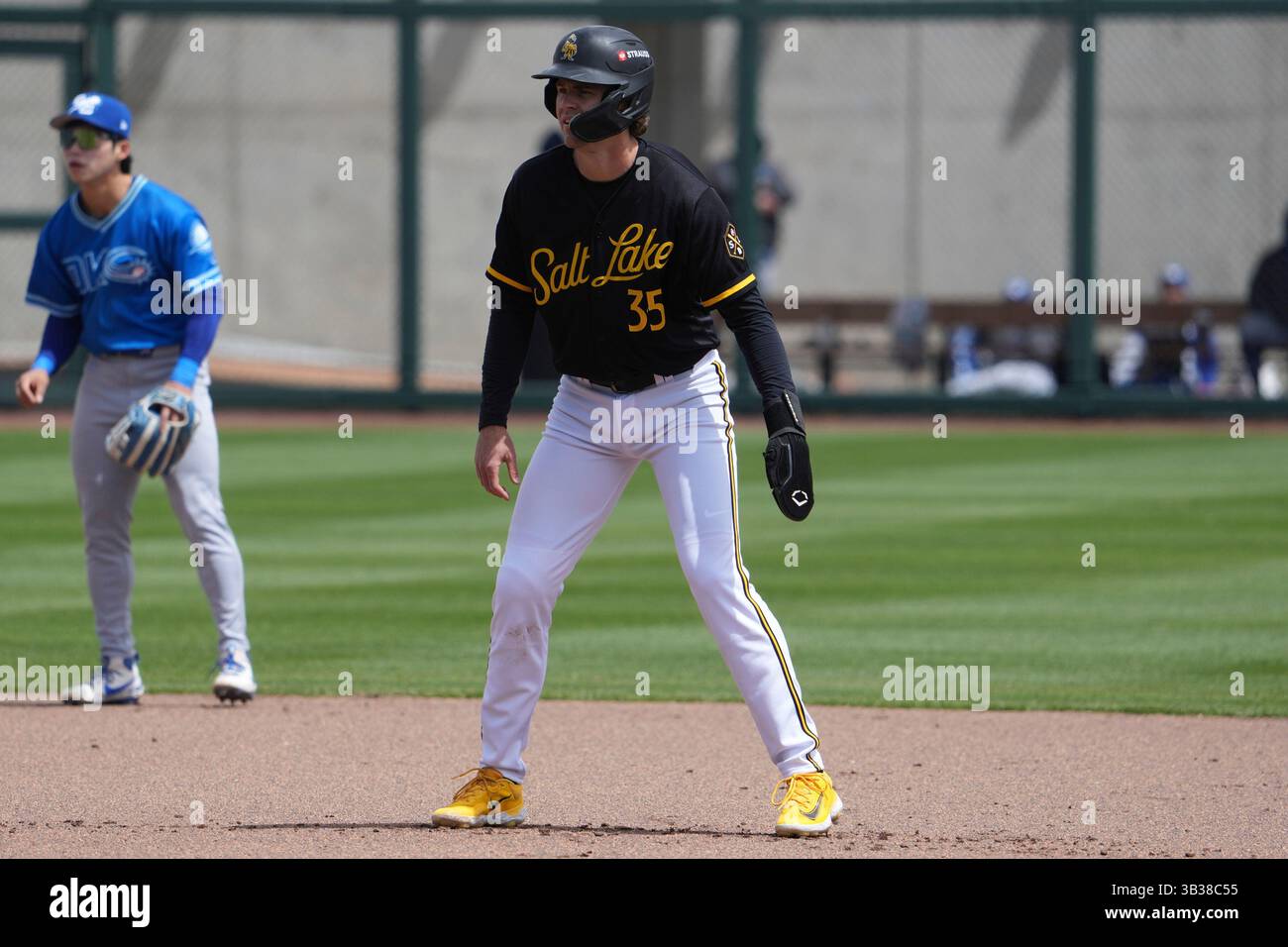 APRIL 27 2025: Salt Lake City second tbaseman Chad Stevens (35) in ...