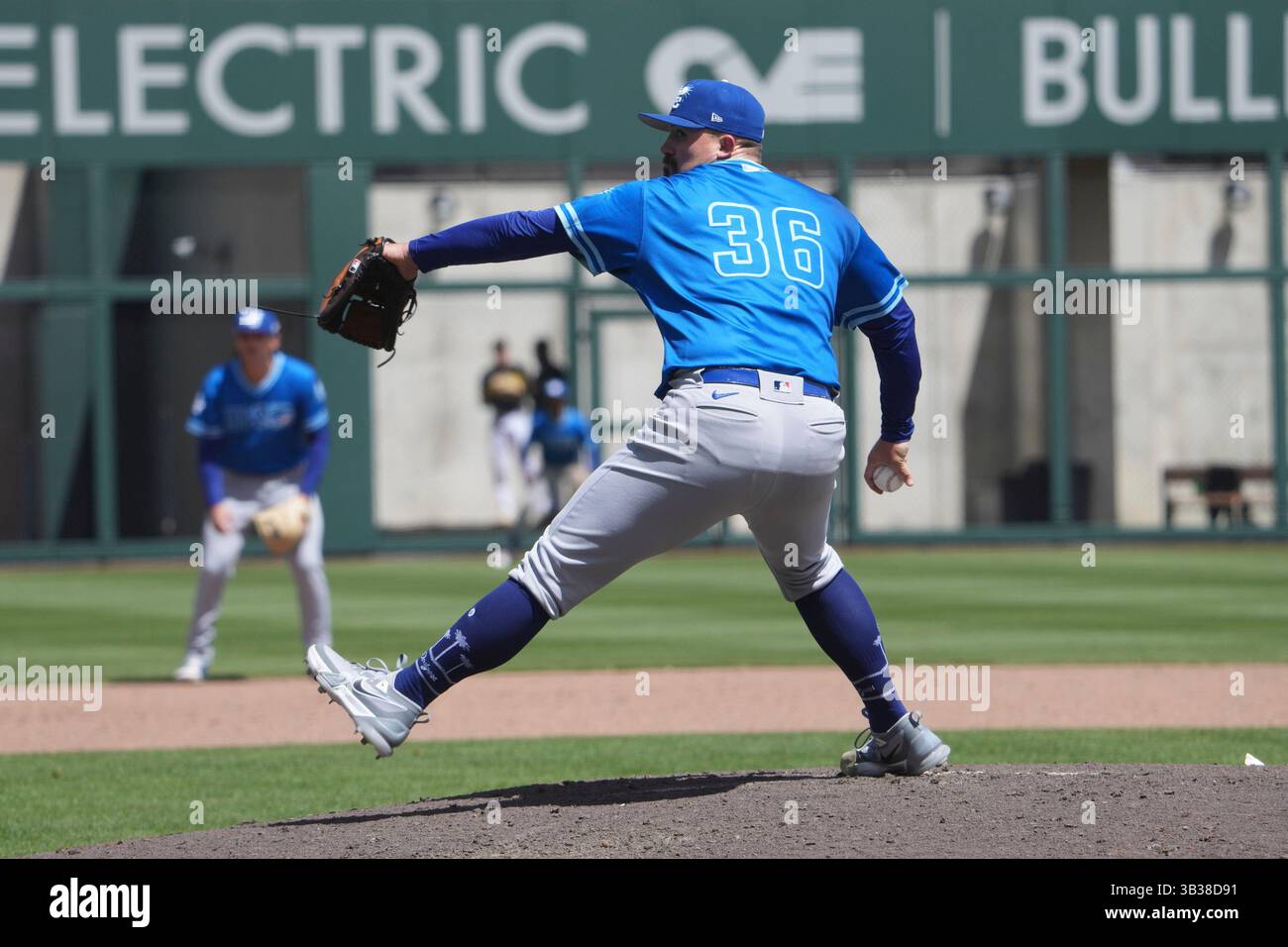 APRIL 27 2025: Oklahoma City pitcher Logan Boyer (36) throws a pitch ...